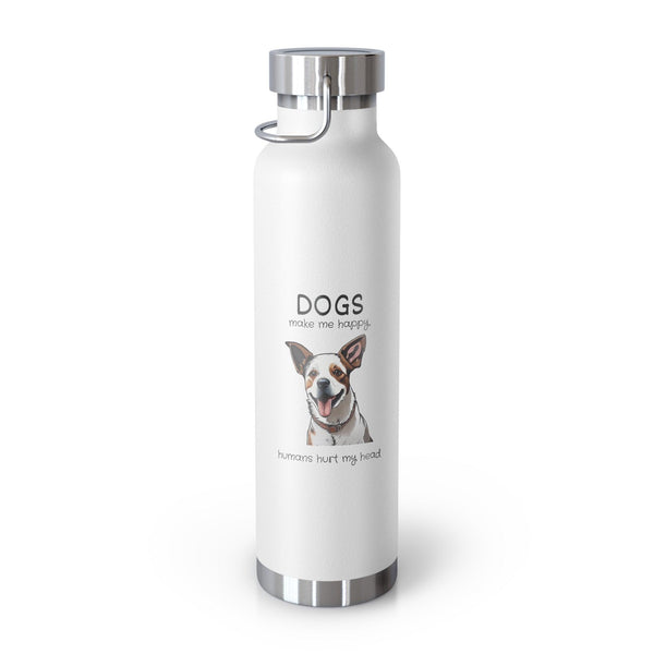 Insulated Bottle: "Dogs make me happy" - RPBA Shop Australia